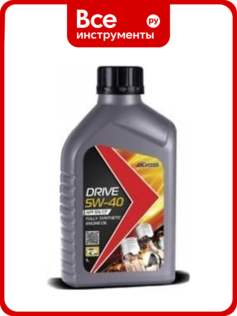 Моторное масло AKross DRIVE синтетическое, 5W-40, SN/CF, 1 л AKS0001MOF, турбонаддувом