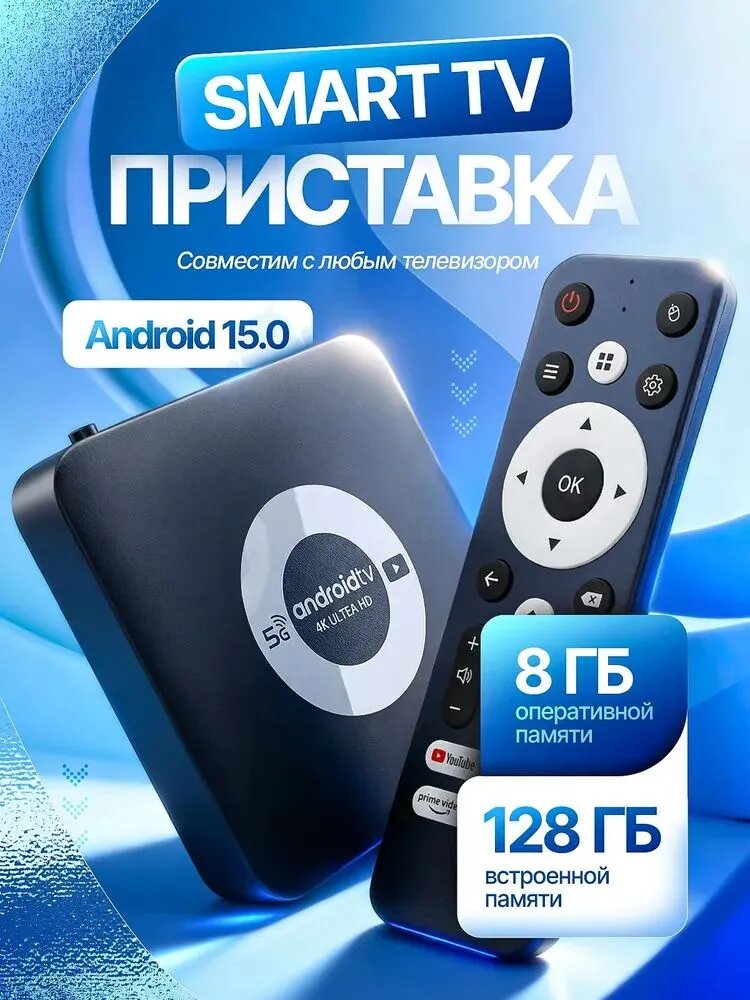 Смарт ТВ приставка на системе Андройд / Медиаплеер для телевизора