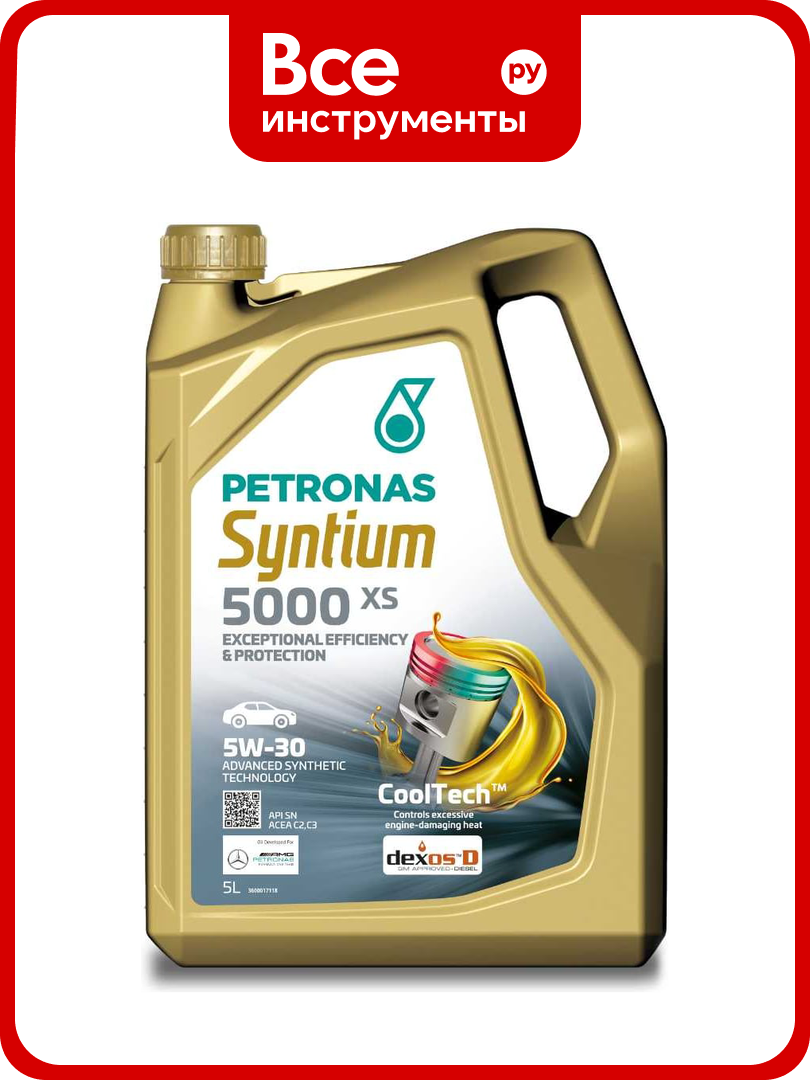 Моторное масло PETRONAS SYNTIUM 5000 XS синт. 5W30, 5 л. (MADE IN ITALY) 70956M12EU