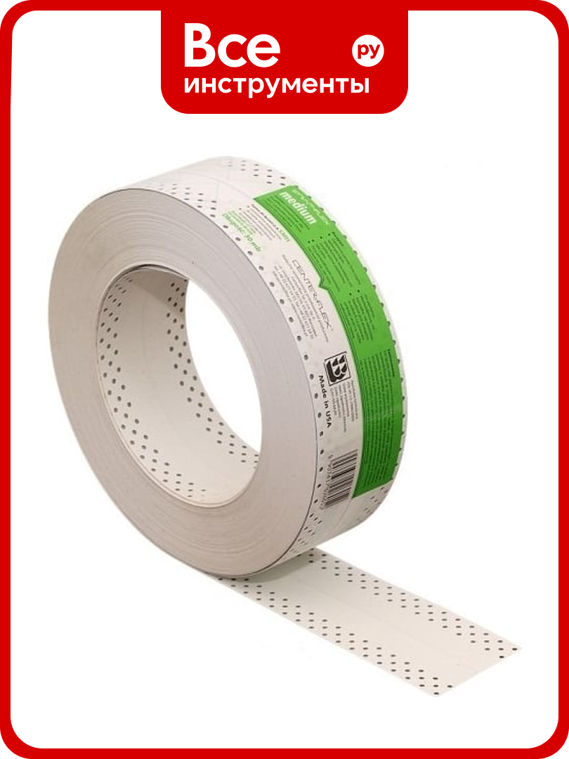 Углоформирующая армирующая композитная лента Strait-Flex Medium, 30 м, в рулоне 6052, алюминиевый