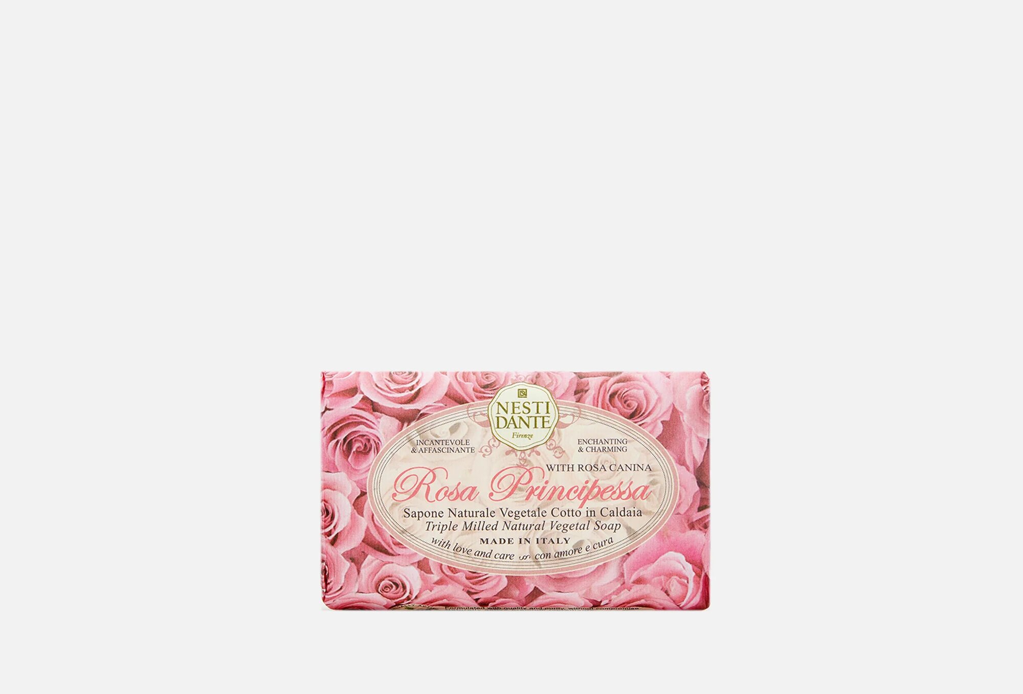 Мыло Nesti Dante "Rose Principessa", для рук, 150г, без искусственных красителей
