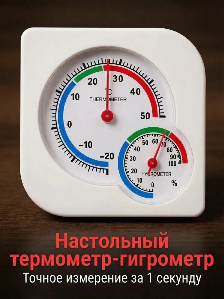 Термометр гигрометр комнатный, квадратный