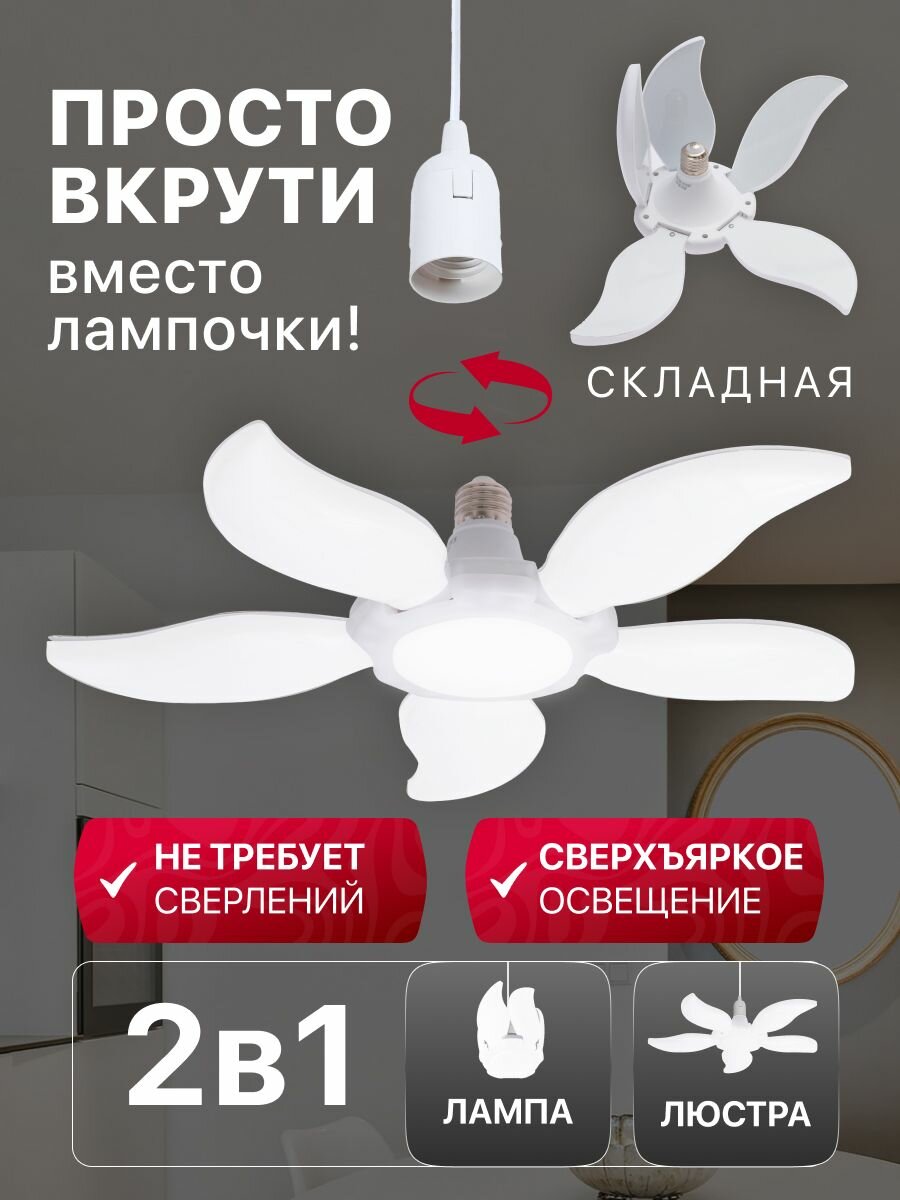 Люстра потолочная светодиодная Lushere на кухню