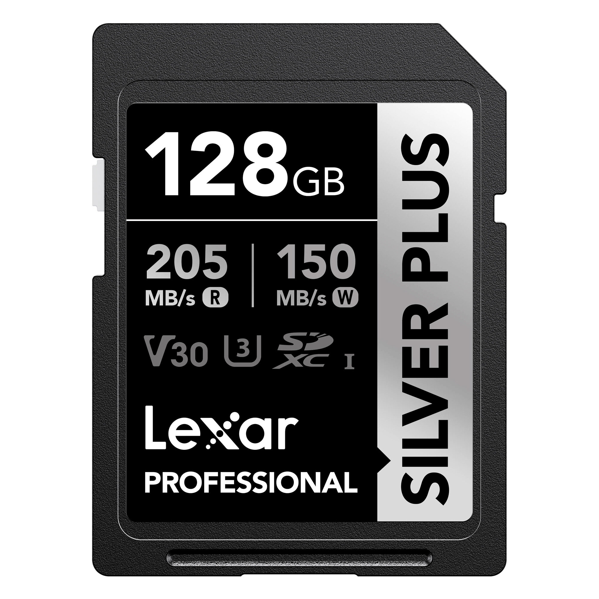 Карта памяти Lexar SDXC 128GB Professional Silver Plus UHS-I U3 V30