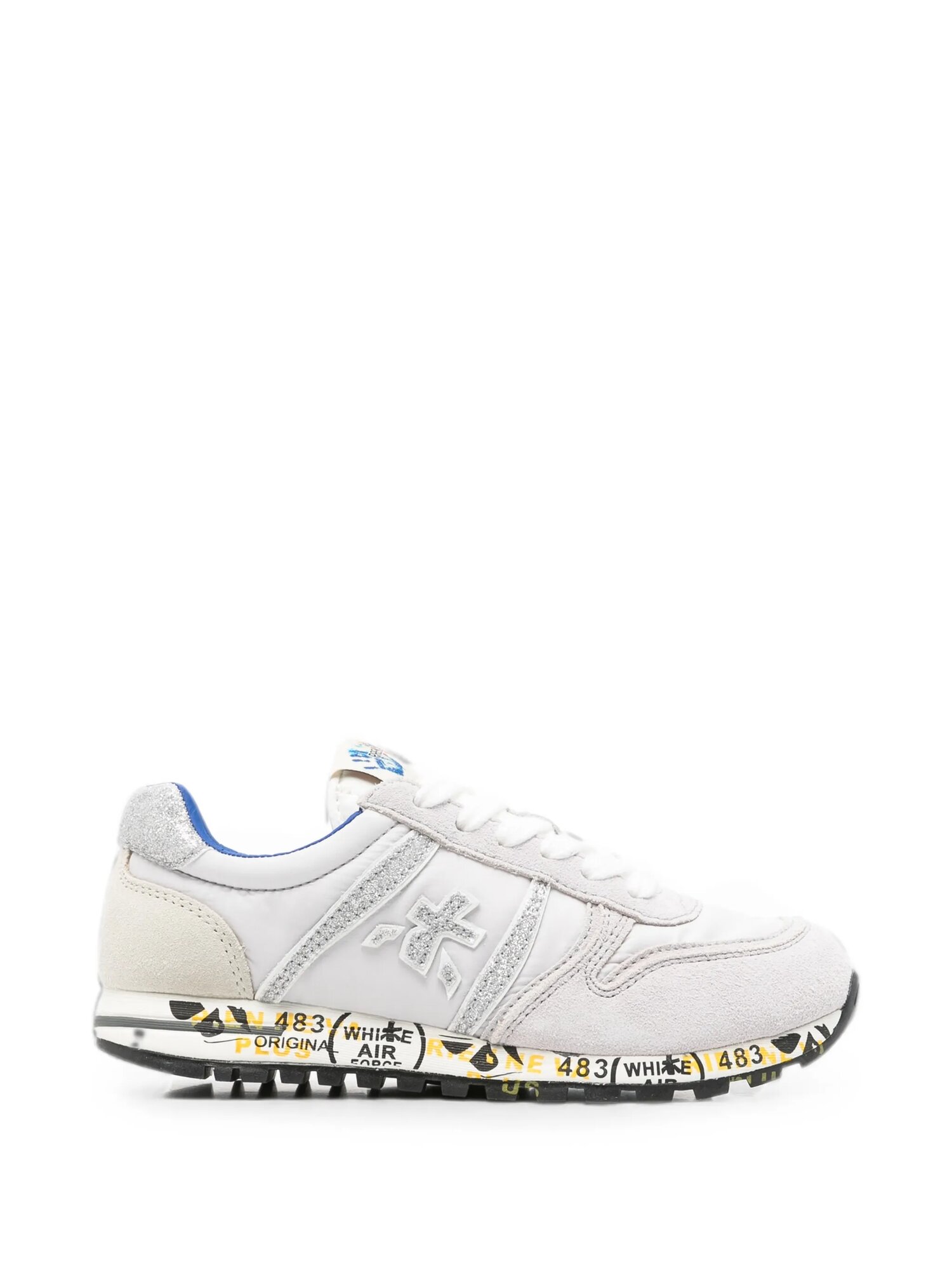 Кроссовки Glitter-detail logo-patch sneakers