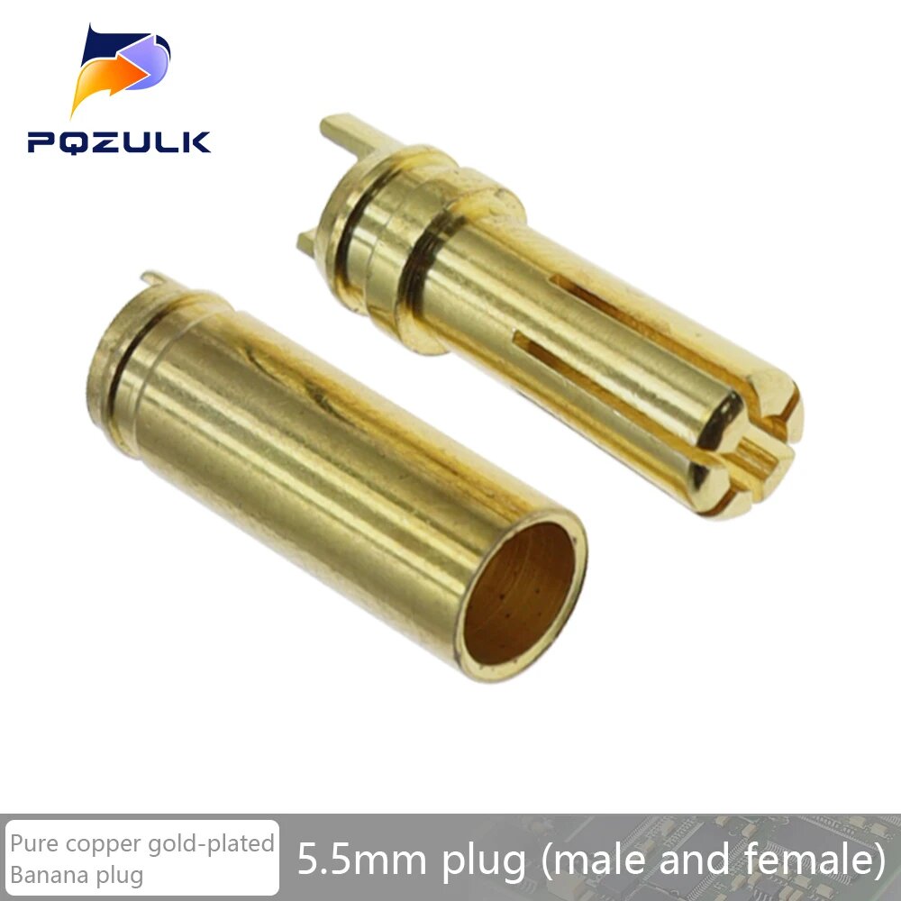PQZULK Банановые разъемы 5.5mm, 4шт