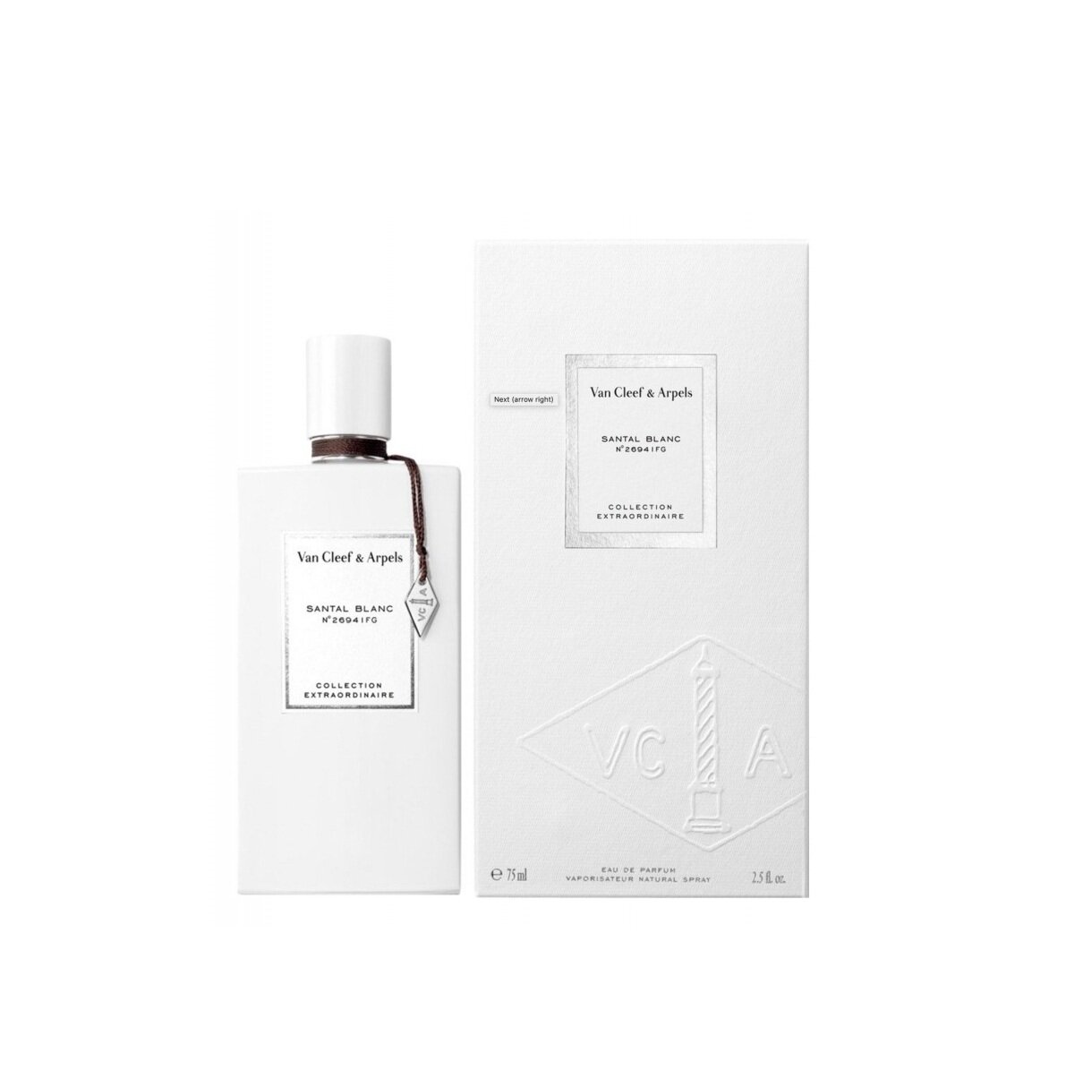 Van Cleef Arpels Santal Blanc 75 мл парфюмерная вода унисекс, цветочные, древесные, мускусные