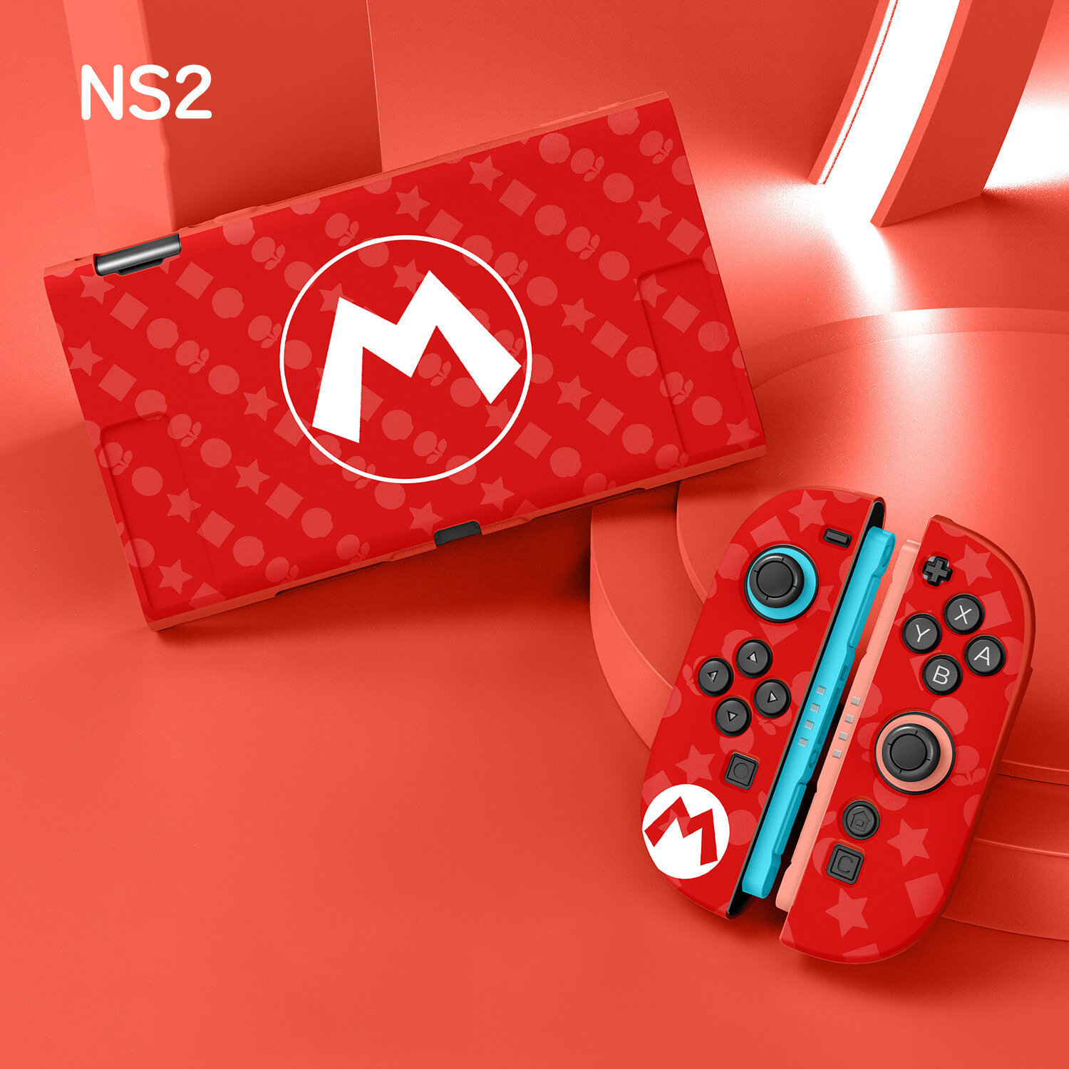 Чехол RL "Марио", силиконовый, красный, для Nintendo Switch 2