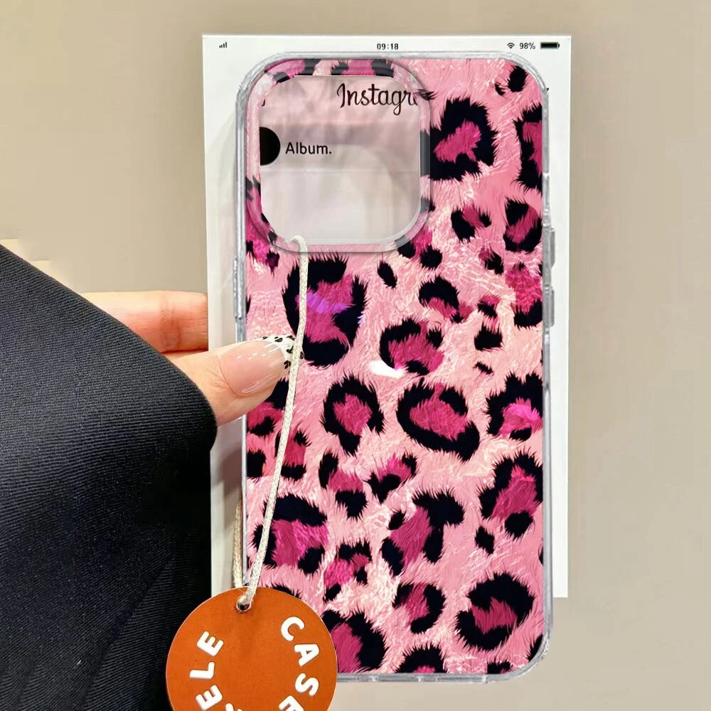 Чехол Xiaomi 15T розовый леопард
