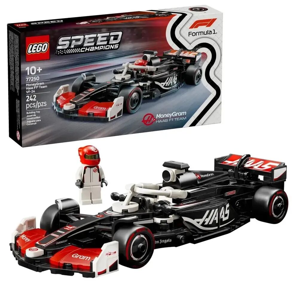 Конструктор LEGO SPEED CHAMPIONS Formula 1 MoneyGram Haas VF-24 242 детали, возраст 10+, 77250
