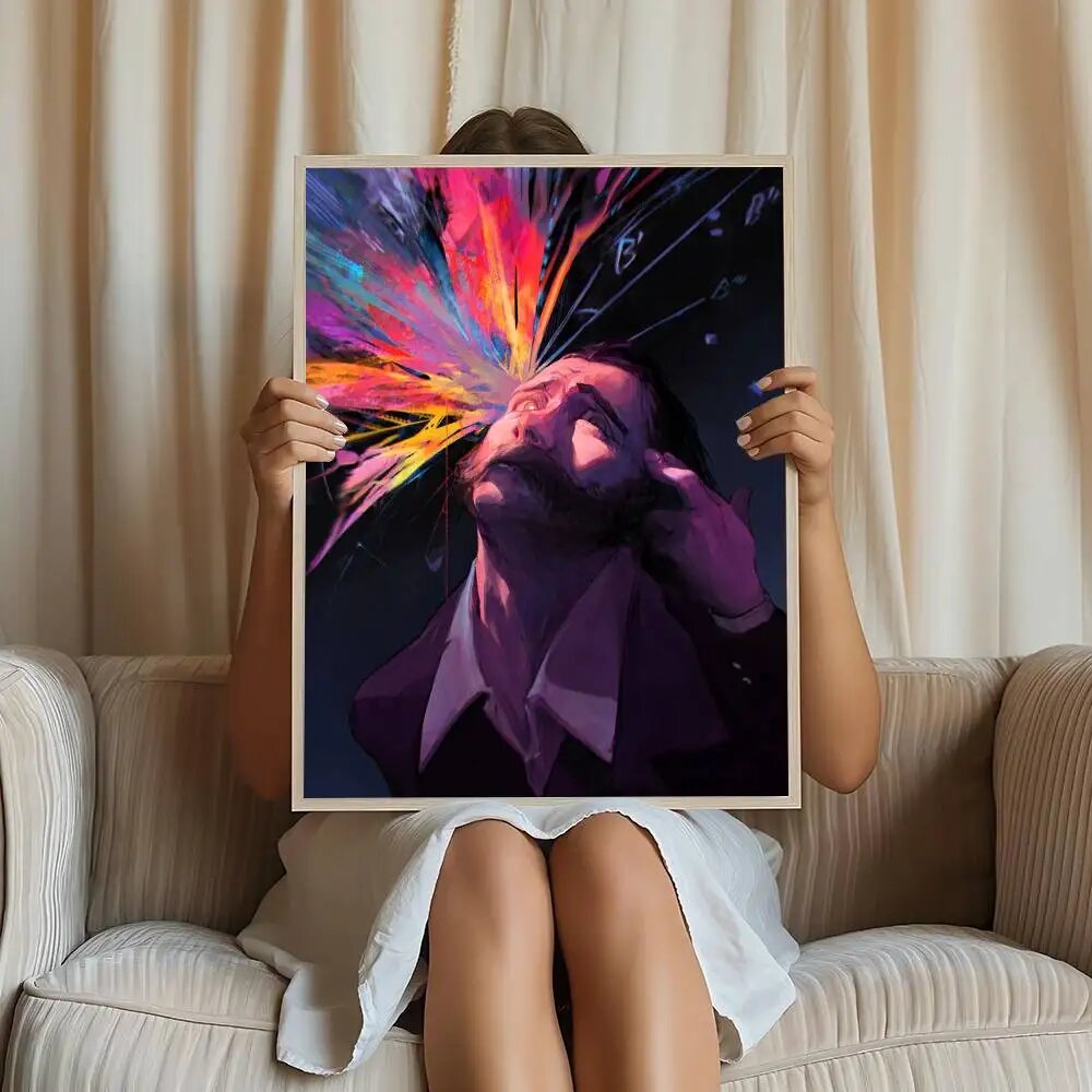 Настольные игры Disco Elysium, постеры, бумага, bilibili Фиолетовый, 50x70cm No Frame, z1