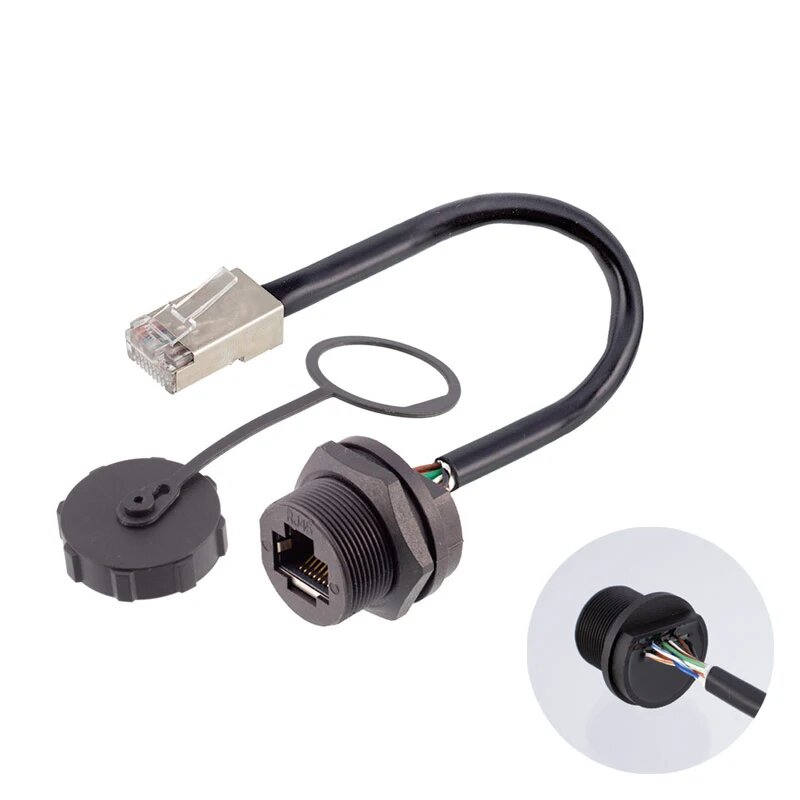 Водонепроницаемый RJ45 разъем 0.3m socket