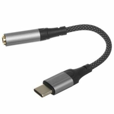 Кабель USB Type-C - jack 3.5 мм черный — фото 1