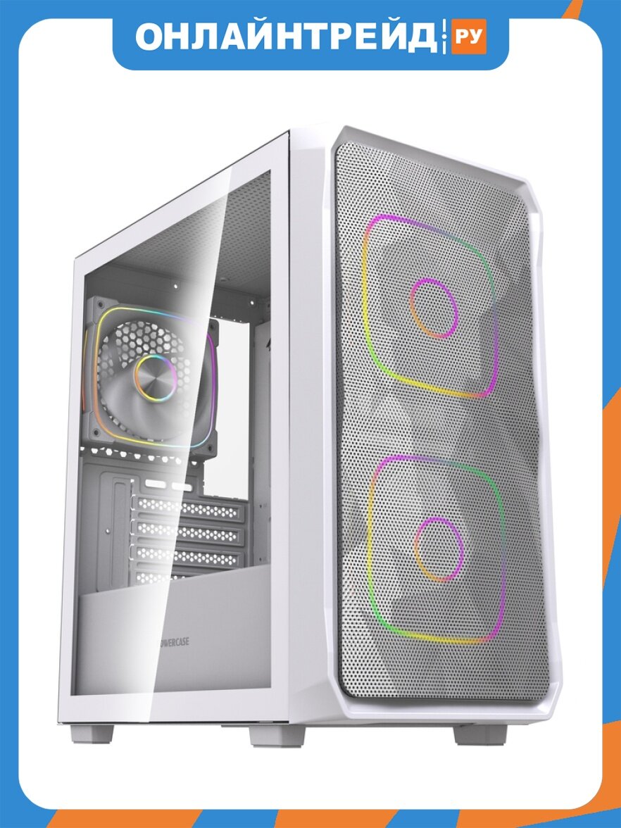 Корпус Powercase Mistral SM06 ARGB, белый