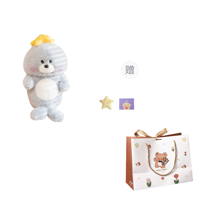 Рюкзак унисекс OU DI PIG Милый "Морской лев", 40CM EU, Starfish Sea Lion (Includes Greeting Card and Stars Hair Clip)