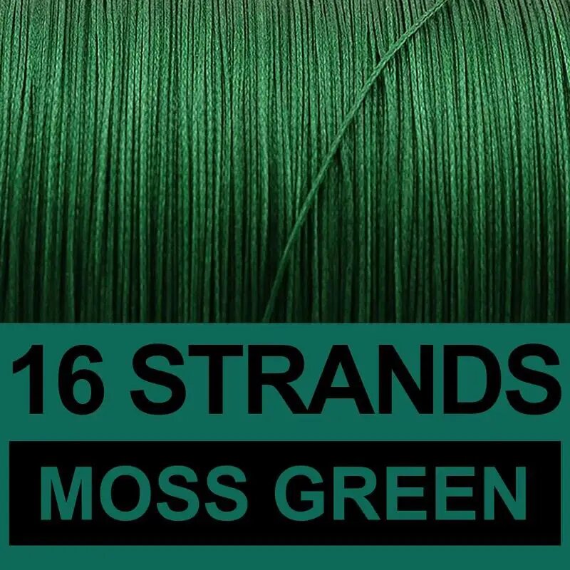 16-жильная рыболовная леска, Moss Green, 300M-70LB-0.40MM