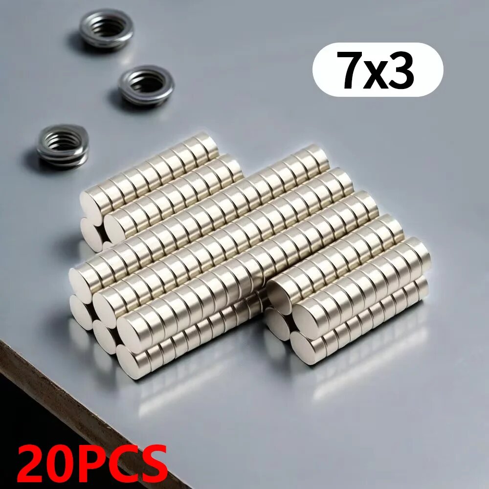 Круглые магниты из железа 7x3 мм 7x3-20pcs