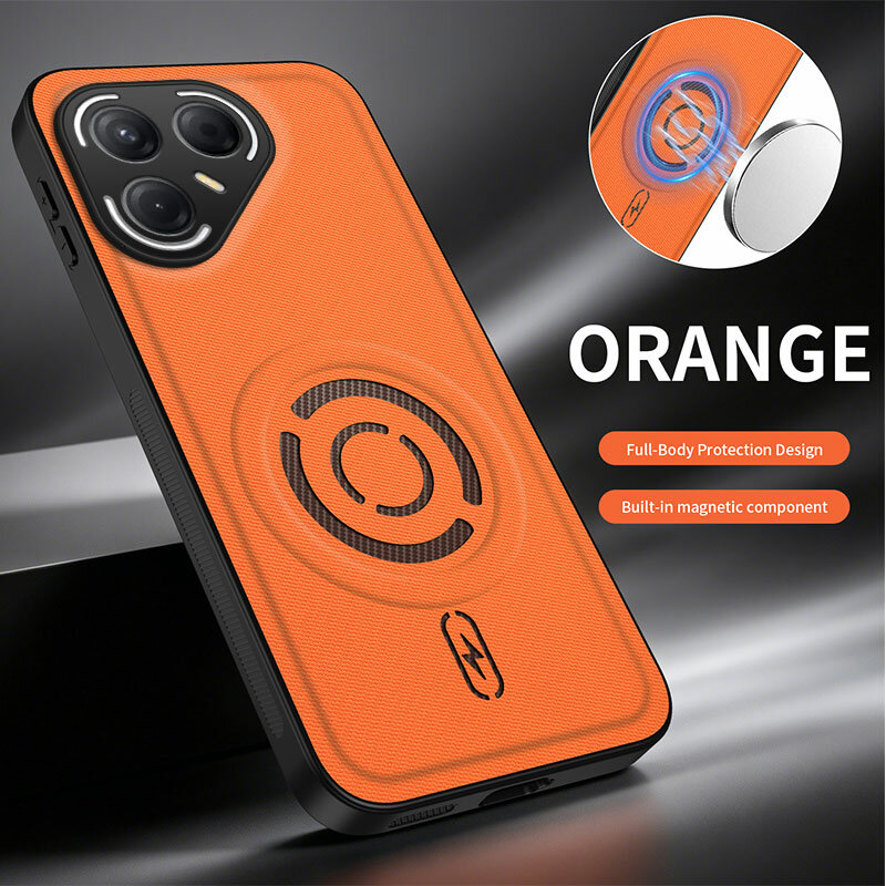 Чехол для Tecno Pova 7 5G / Текно Пова 7 5G, soft touch, чехол-кардиомонитор, искусственная кожа, поликарбонат (PC), защита камеры, ударопрочный, усиленные углы, Tecno, Tecno Pova 7 5G, orange,