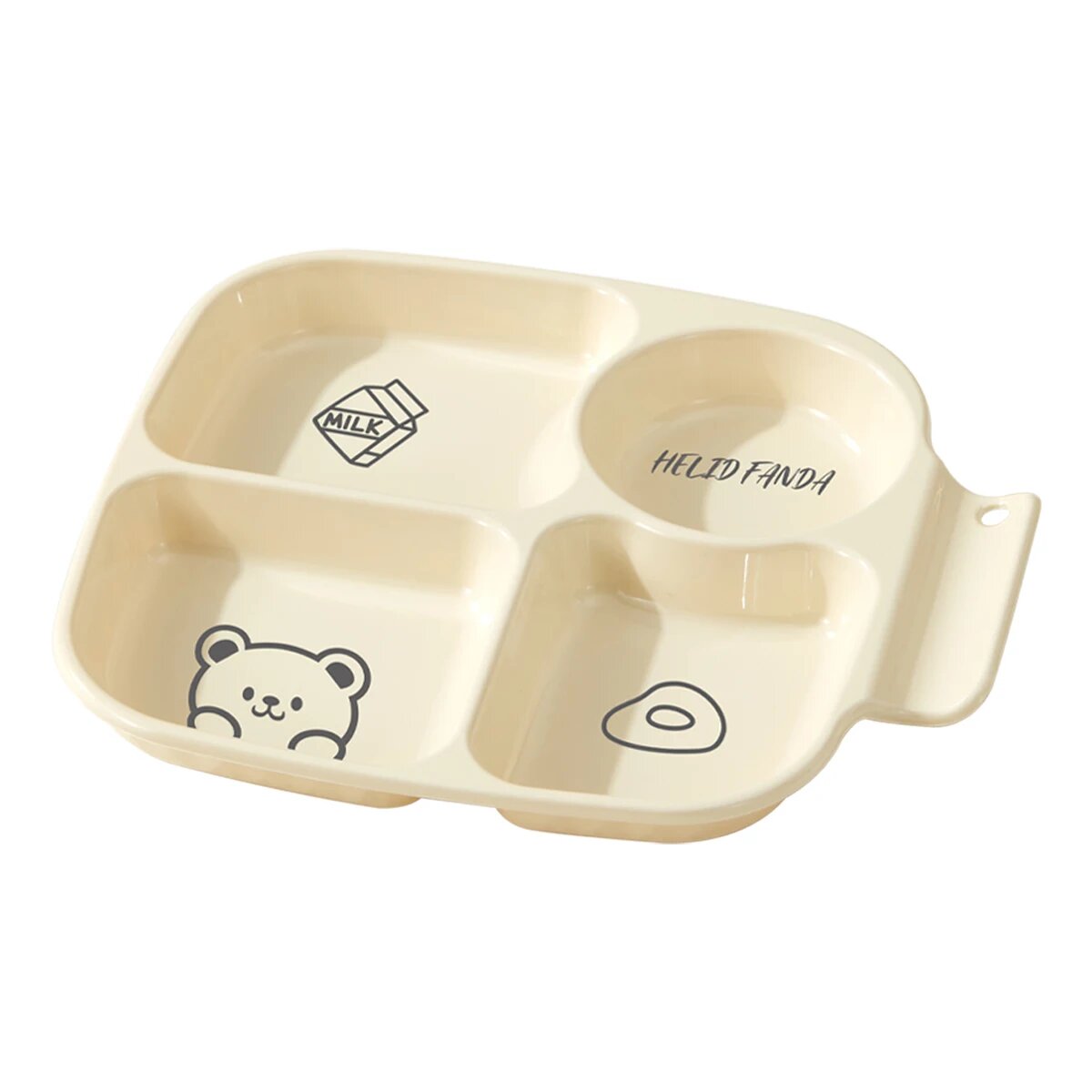 Пластиковая тарелка WORTHBUY с 4 отделениями, Cream B