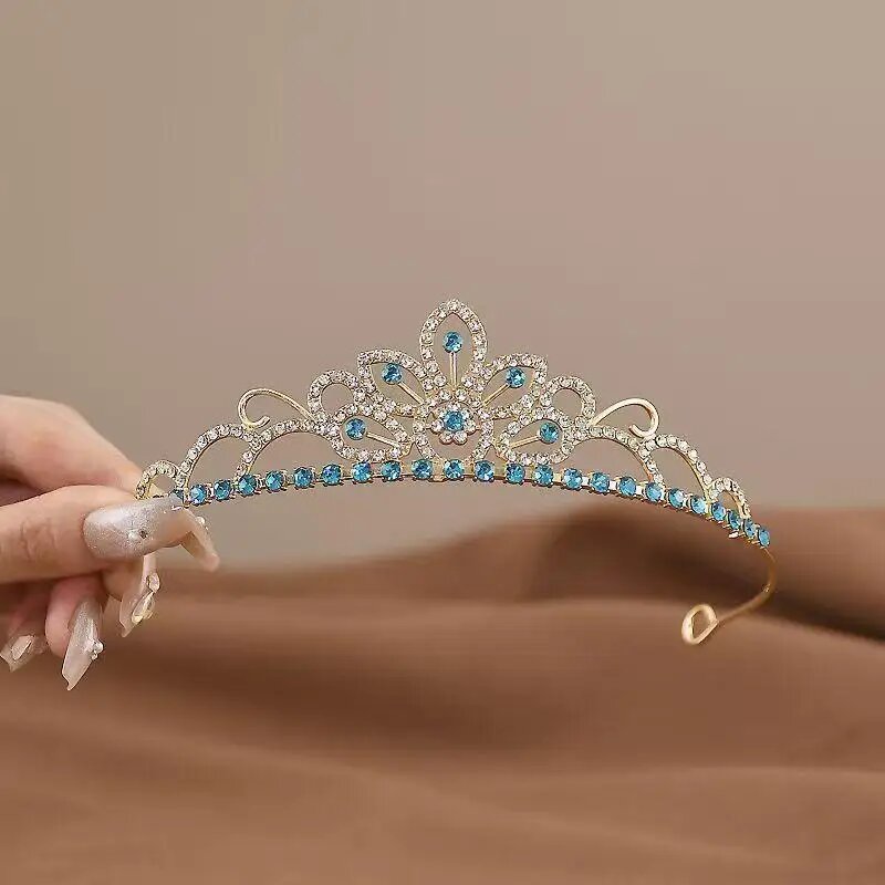 Детская тиара принцессы со стразами one size A8