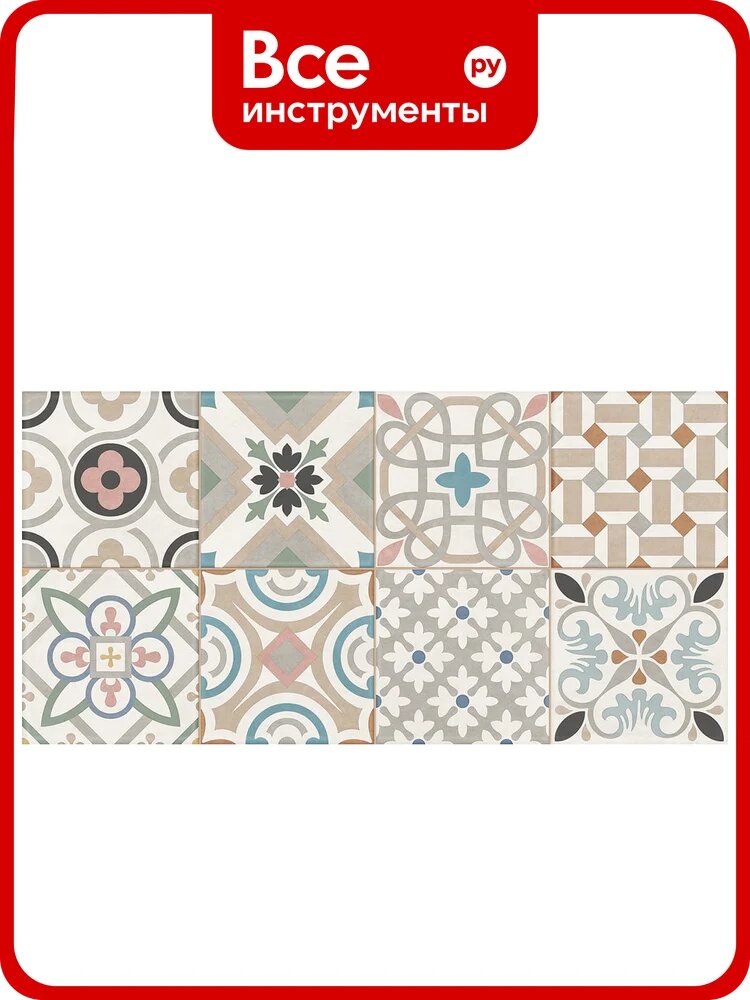 Плитка настенная Дизайн Арт Микс 2 / Design Art Mix 2 NewTrend 300x600x9, 1,08м2, разноцветный WT36DST18