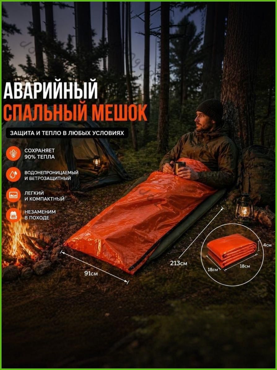 Спальный мешок, 210 см, Туризм, рыбалка, охота → Туризм и отдых на природе → Спальные мешки