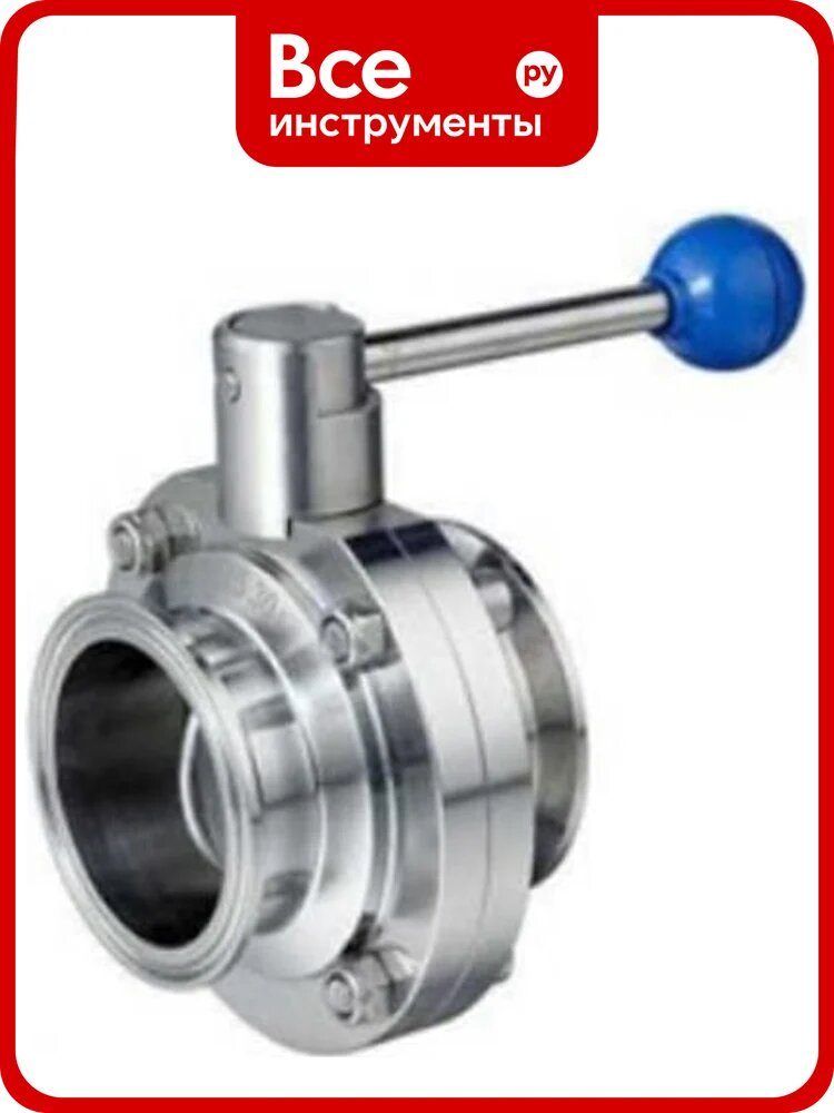 Дисковый нержавеющий затвор TITAN LOCK AISI304 DN25, типа clamp-clamp TLSD025CLS