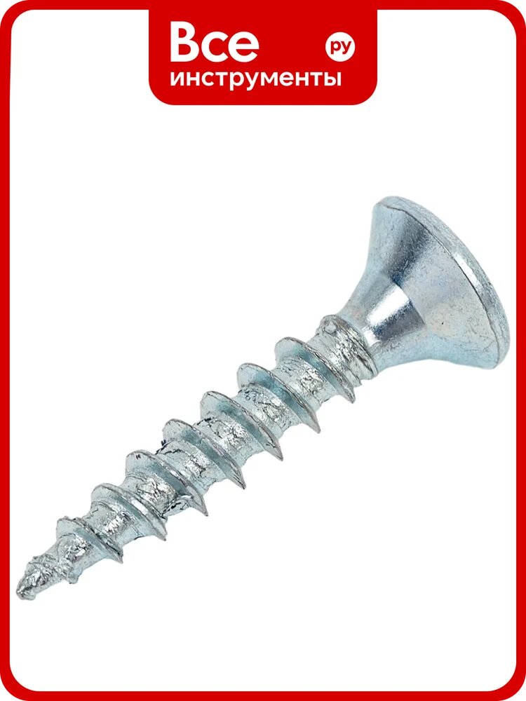 Шуруп для дерева Bohrer 3x16, универ, белый, 1000 шт. SWZ-3х16-1000