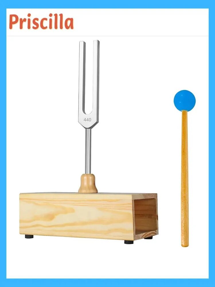 Двойная 2X 440Гц Камертон, Камертонная коробка резонанса, для звуковой терапии, йоги, медитации и расслабления