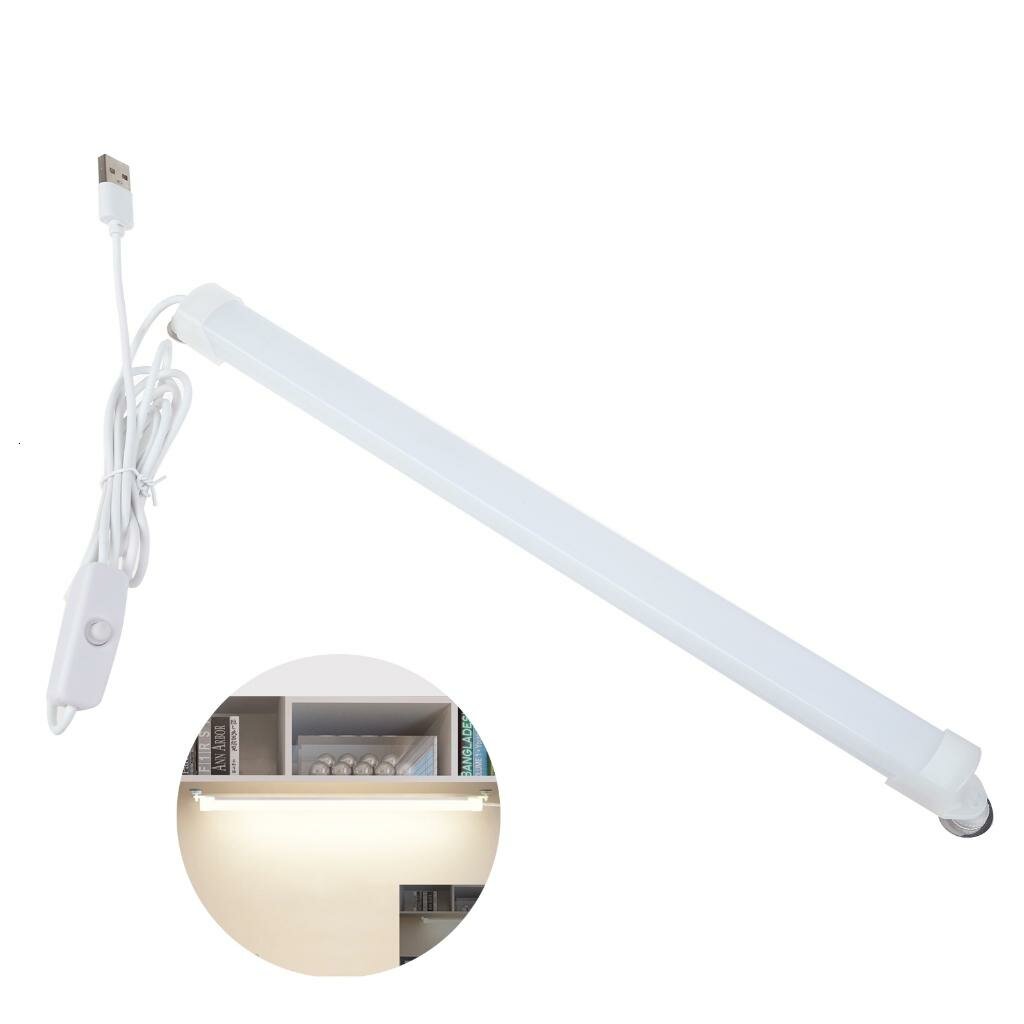 Переносная настольная лампа на магните с LED и USB, 37cm - Естественный свет