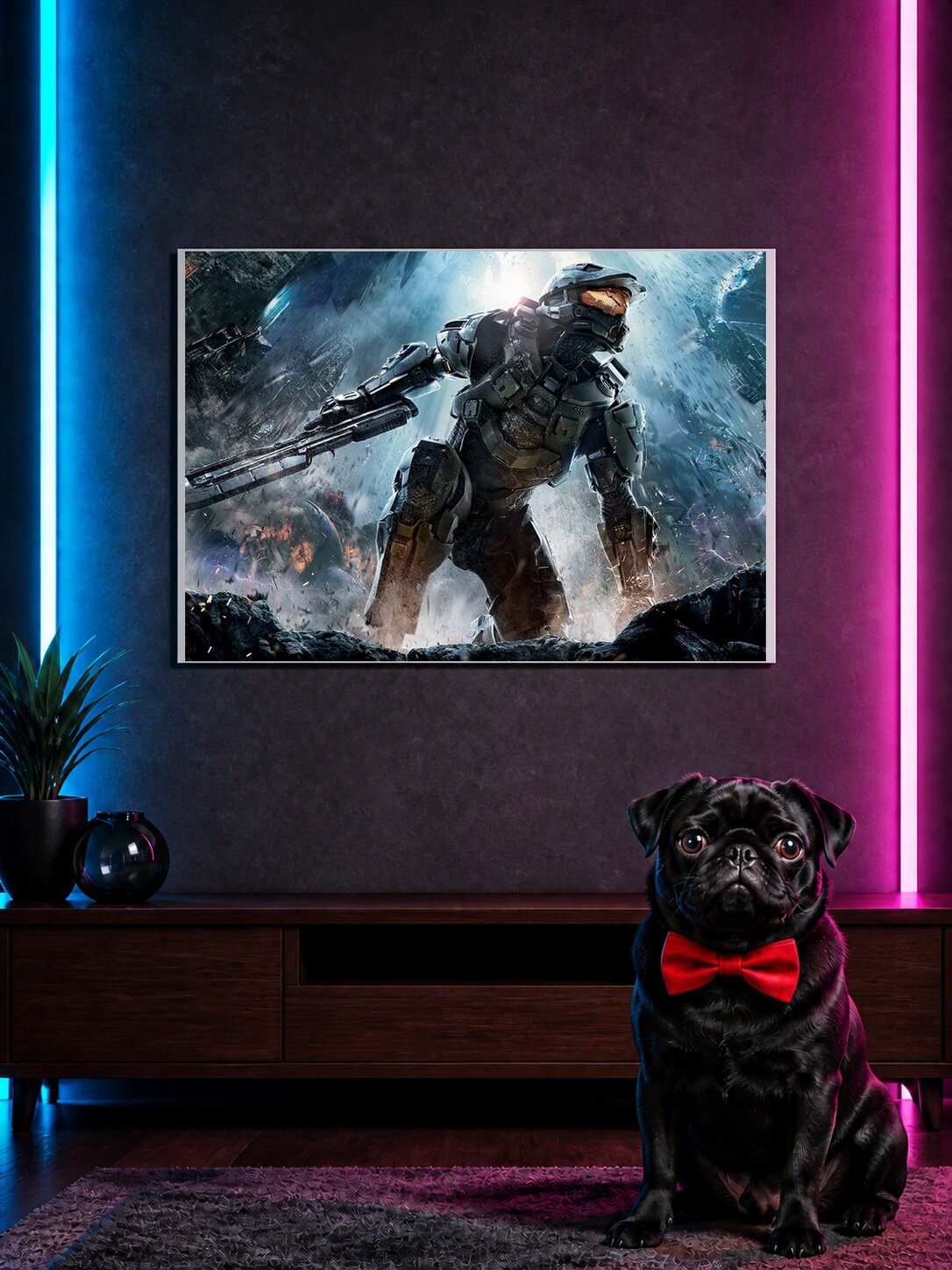 Постер Halo Мир — мистическая игровая атмосфера A3