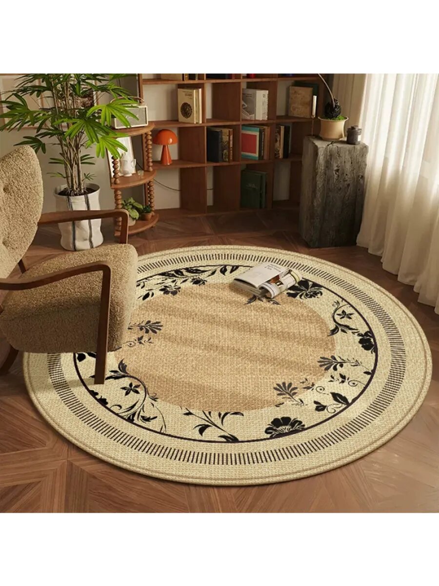 Китайский стиль круглый ковер-Сун Ло 100x100см, велюр