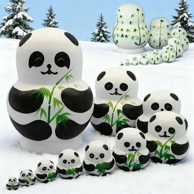 Интерактивная игрушка Матрешка с пандой