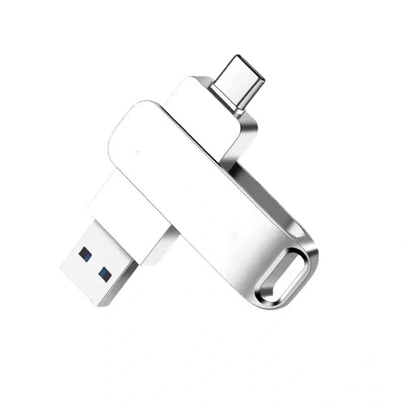 Оригинальная USB флешка 64 ГБ, высокоскоростная, Type-C, двойной интерфейс, 128 ГБ, подарок для автомобиля, телефона, компьютера, USB-накопитель с гравировкой
