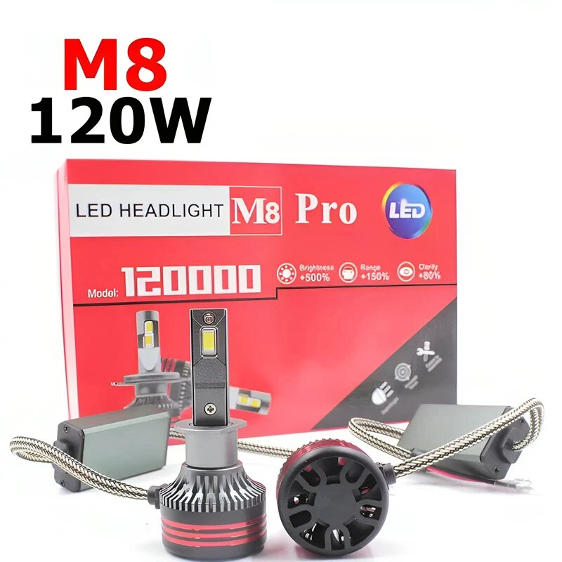 Светодиодные фары M8 Pro H7 120 Вт 12000LM