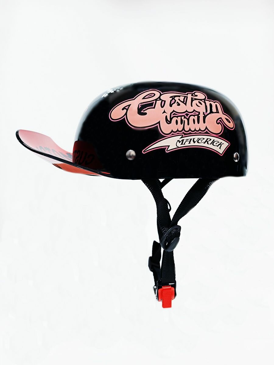 Мотошлем в ретро-стиле / Шлем-каска snapback для роликов, велосипедов, самокатов, скейтов