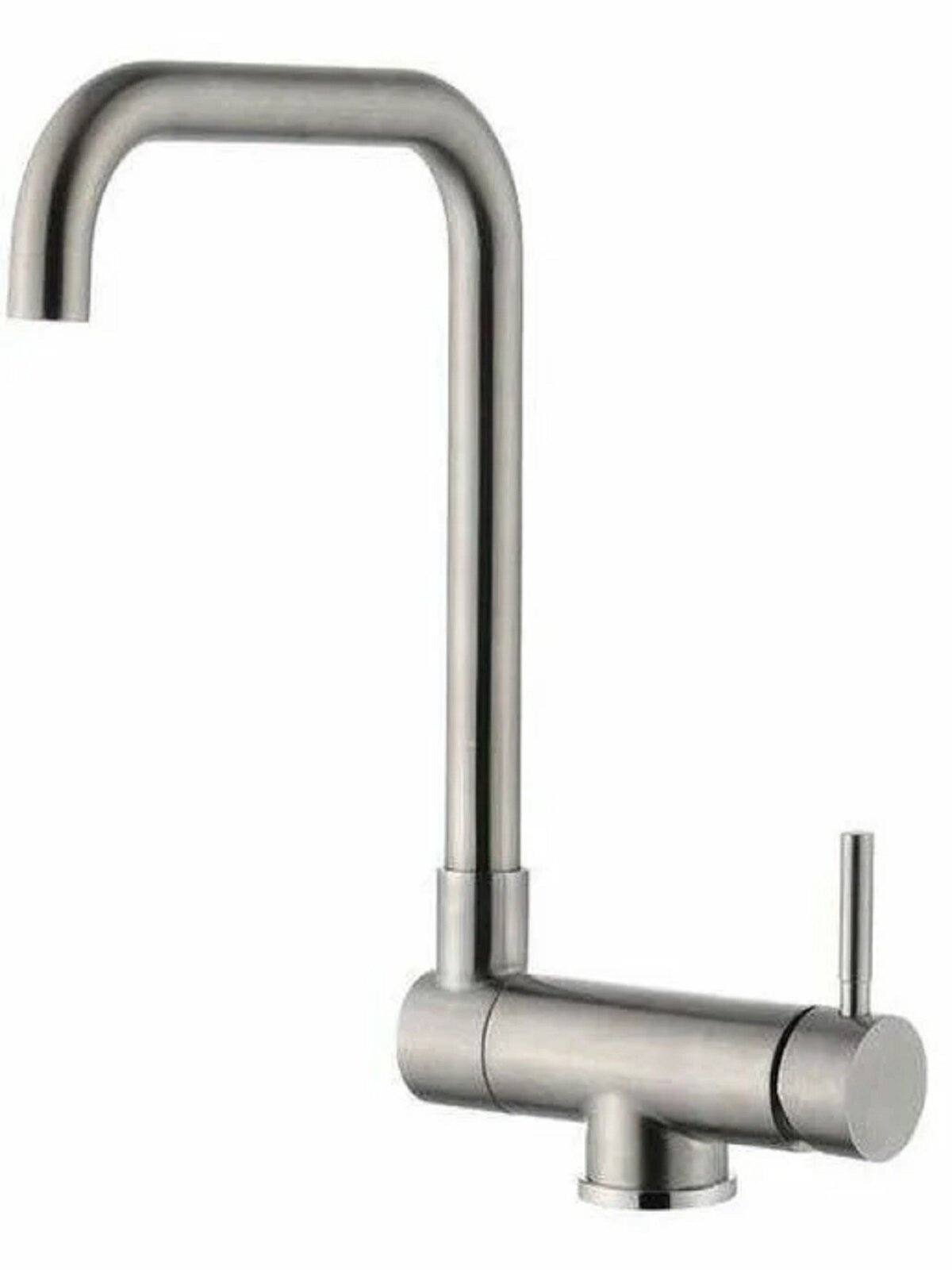 Смеситель ZorG SH 5197 INOX для кухонной мойки для установки у окна, нержавеющая сталь, складной, однорычажный