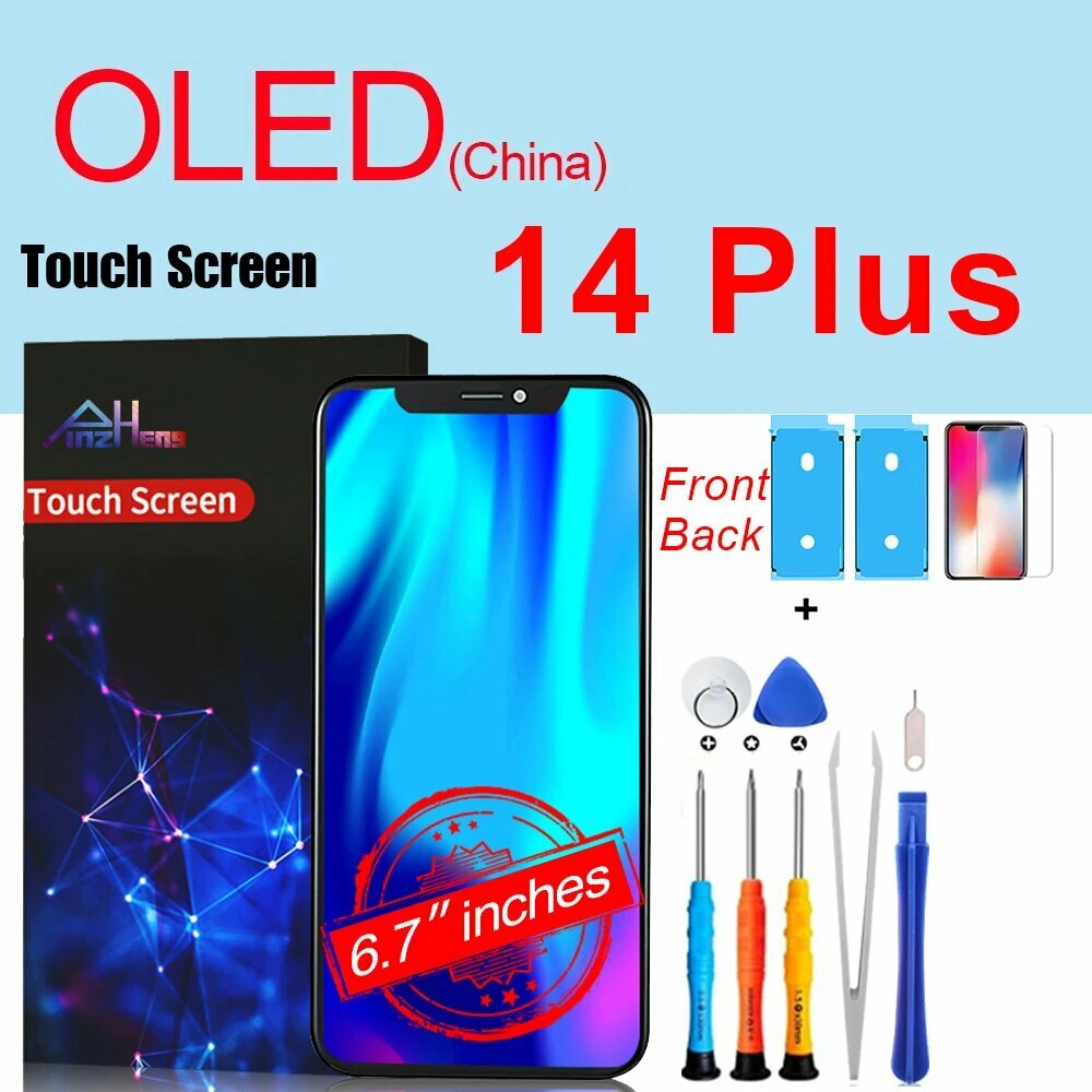 PINZHENG Высококачественный экран INCELL LCD OLED для iPhone 14 Pro 15 Plus 13 Pro OLED For i14Plus