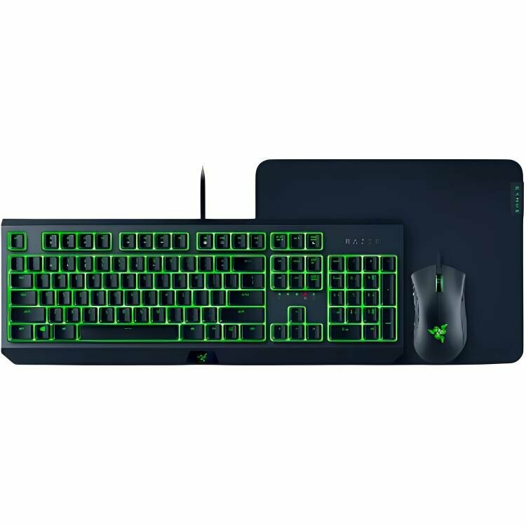 Клавиатура игровая унисекс Razer BlackWidow Spider, Green Switch, 104 клавиши, квадратные колпачки с цифрами