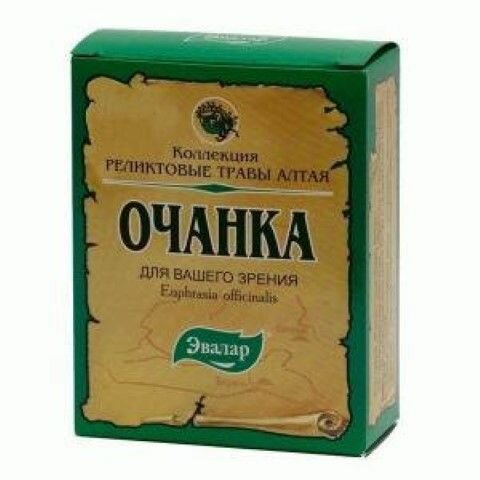 Чайный напиток Эвалар цветки и листья очанки, 50 г для поддержания зрения