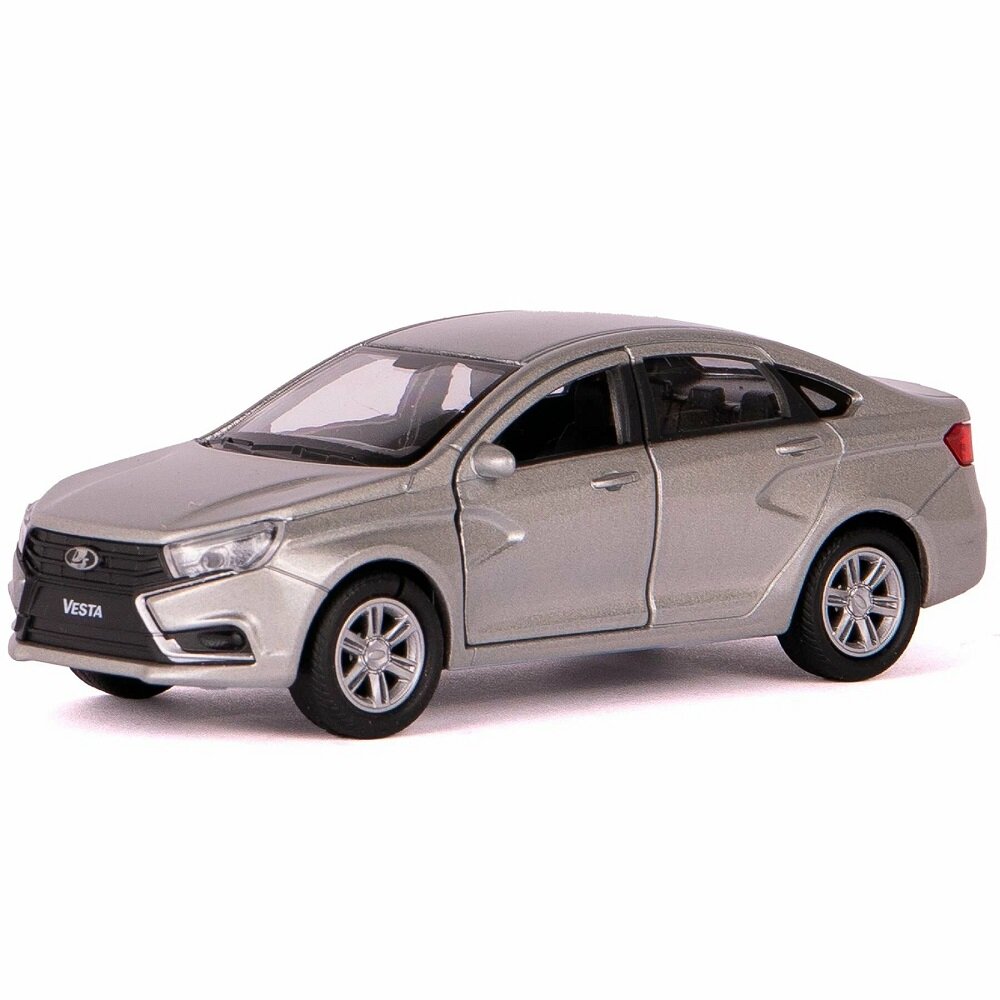 Машинка Welly "LADA Vesta", масштаб 1:38, инерционная, серый цвет, 43727