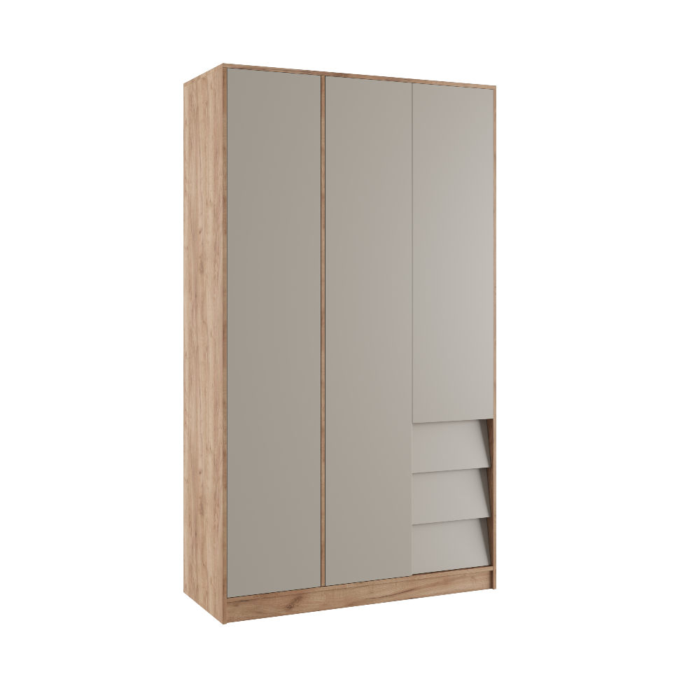 Шкаф 3-х створчатый "Ева", кашемир/крафт табачный