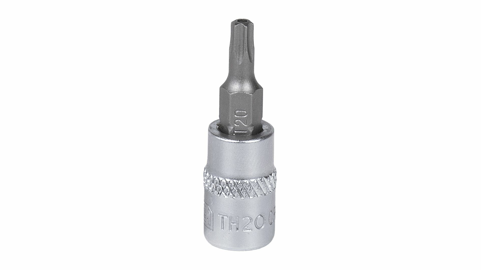 TIREI Головка торцевая 1/4" со вставкой-битой TORX с отверстием, TH20 SH1C520