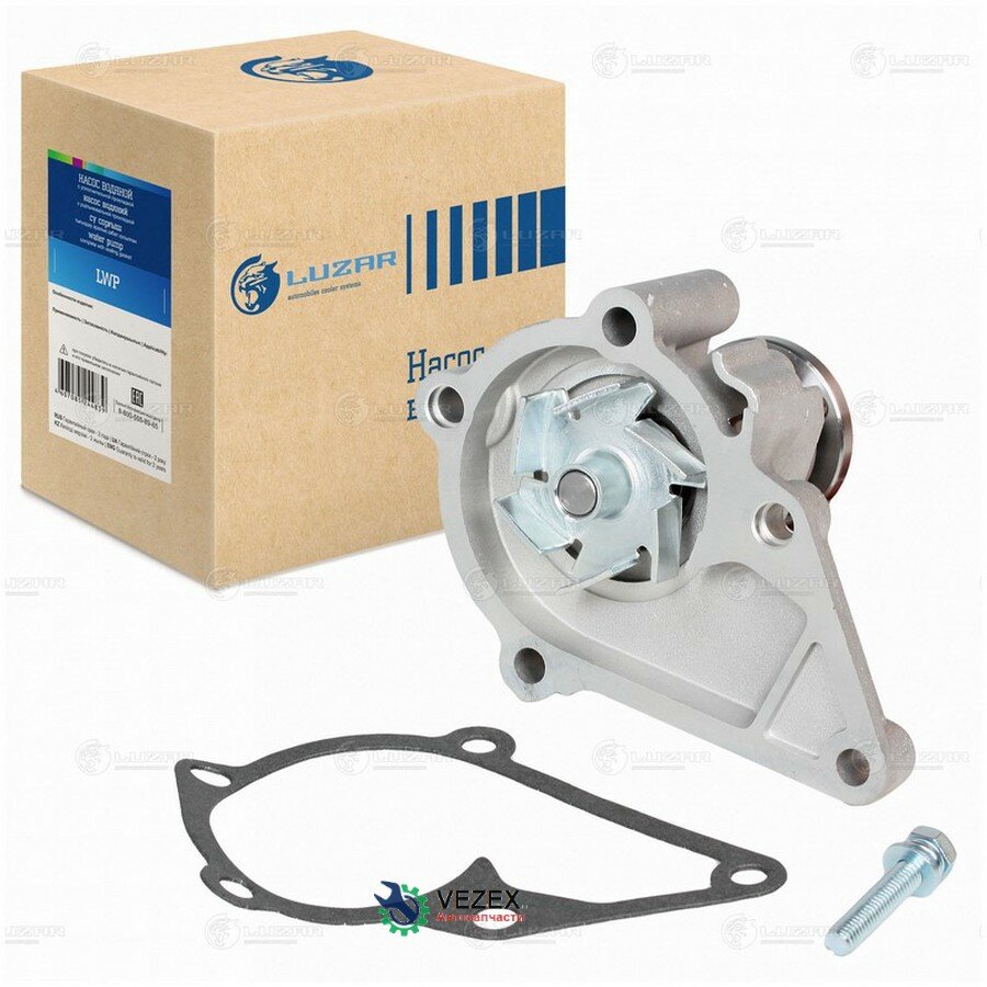 LUZAR LWP08900 Насос водяной для а/м Hyundai Accent (99-)/Getz (02-)/Kia Rio (05-) DOHC Accent/Verna/Getz)/Rio III/Elantra 1.4/1.5/1.6 16V