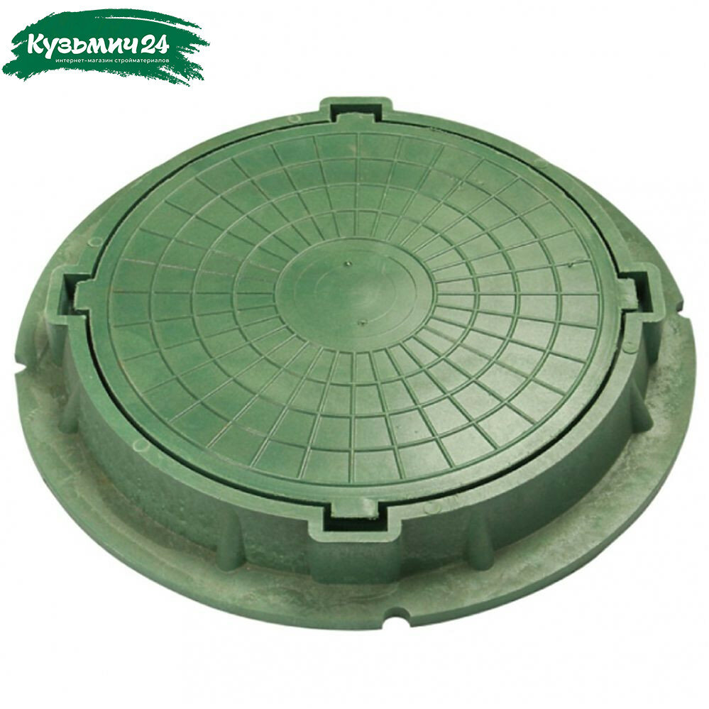 Люк смотровой канализационный Садовый, полимерный, 3 тонны, корпус 760 мм, крышка 630 мм