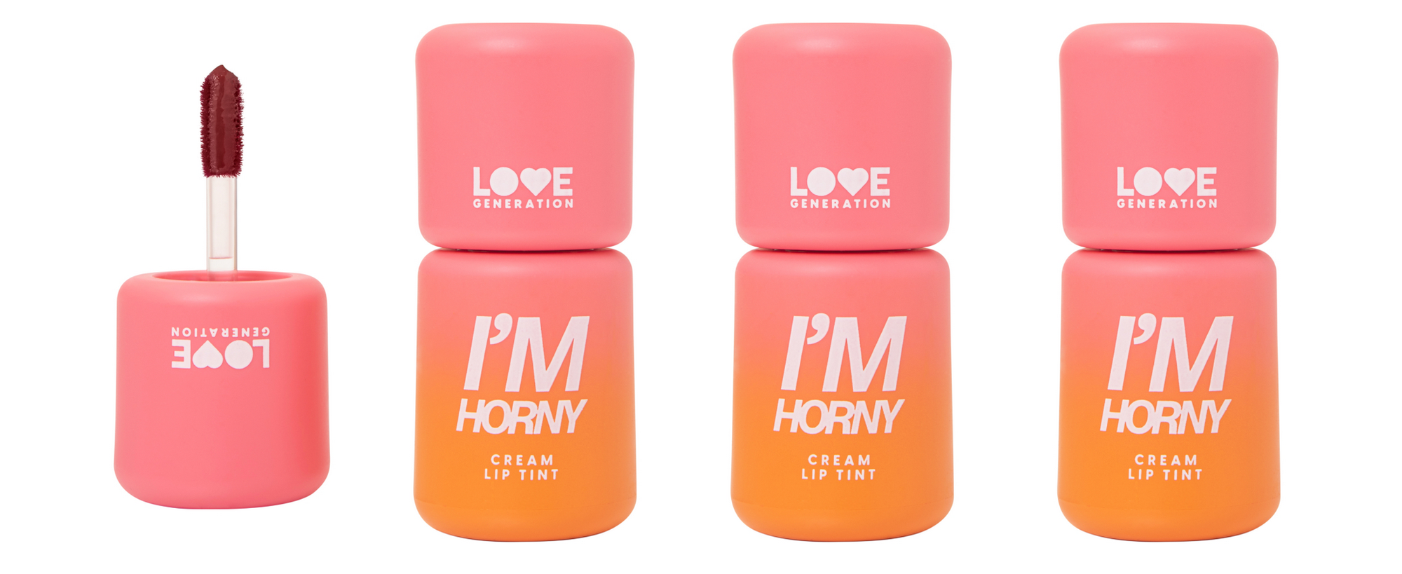Тинт Love Generation кремовый для губ Lip Tint I'm Horny тон 05 Cherish The Day винный, 3 мл - 3 штуки