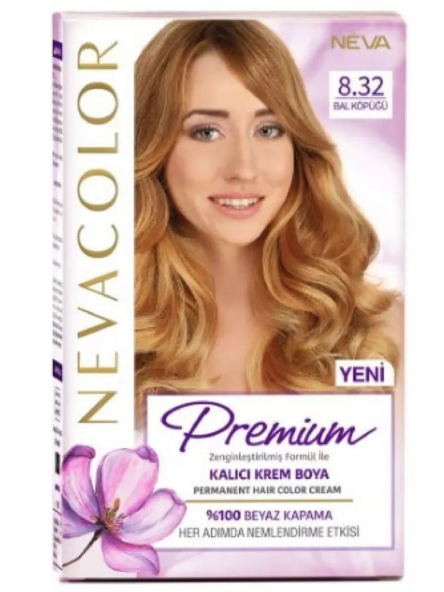 Nevacolor PRЕMIUM стойкая крем краска для волос 8.32 H-2шт.