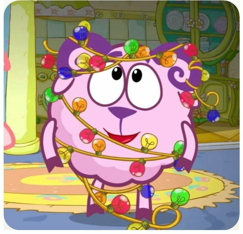 Алмазная живопись "Смешарики Бараш", 5D, круглая, 40x50 см. Производитель: Brose Art.