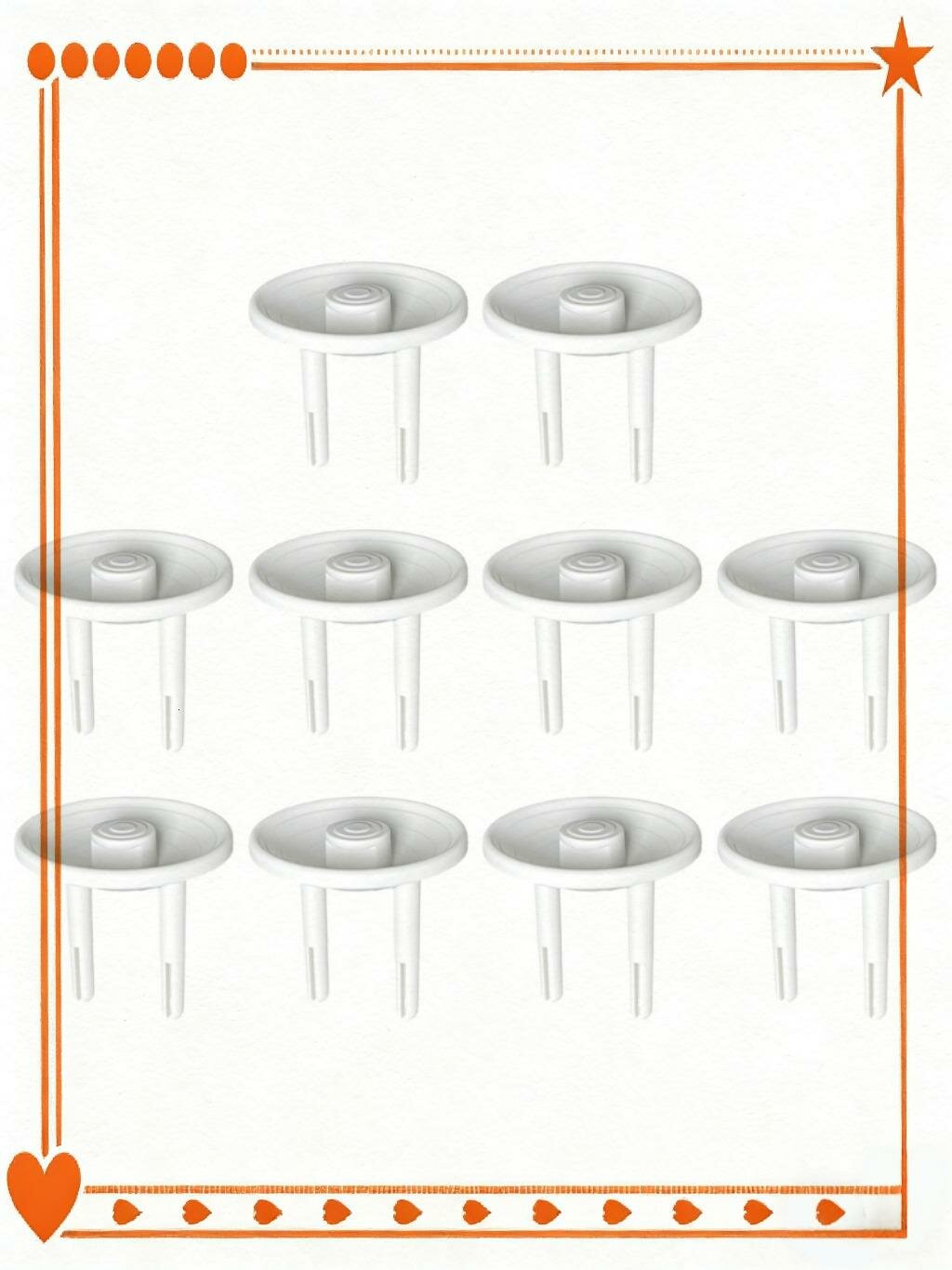 Защитные заглушки для розеток (10 шт.)