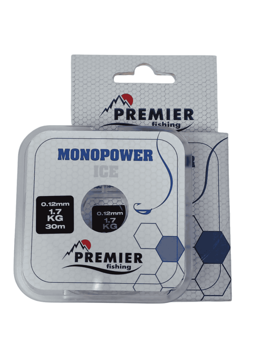 Леска MONOPOWER ICE 0,12mm/30m Clear Nylon (PR-MI-T-012-30) PREMIER fishing